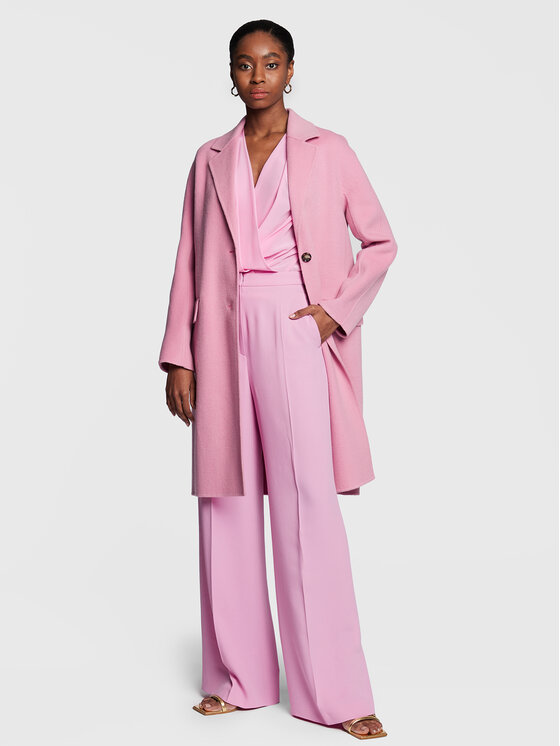 Boss Вовняне пальто Catalla 50461276 Рожевий Regular Fit | Modivo.ua