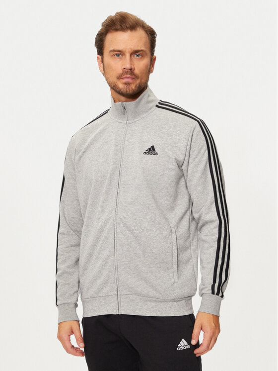 adidas Φόρμα Basic 3-Stripes French Terry IC6748 Γκρι Regular Fit ...