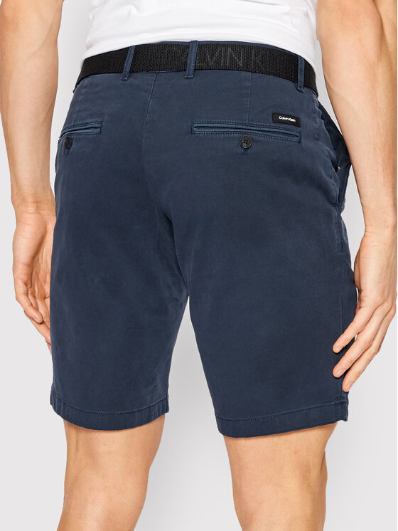 Calvin Klein Stoffshorts Garment Dye K10k109443 Dunkelblau Slim Fit