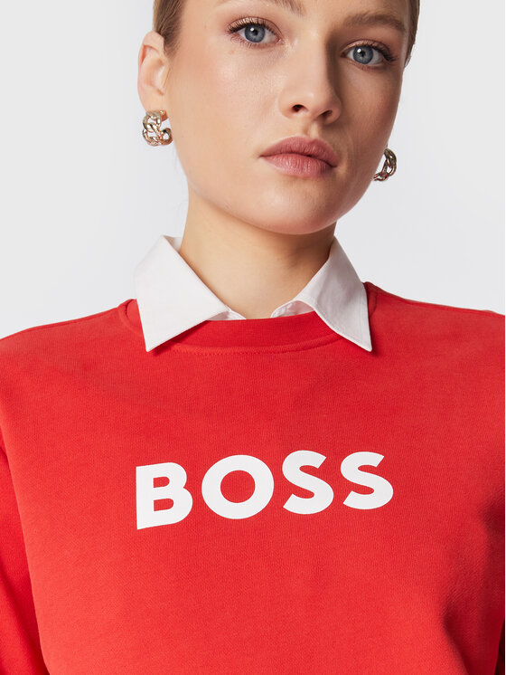 Boss Bluza C_Elaboss_6 50468357 Czerwony Regular Fit | Modivo.pl