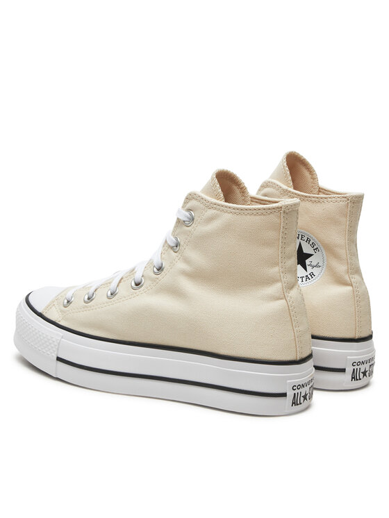 Converse Trampki Chuck Taylor All Star Lift Platform HI A08214C Beżowy ...