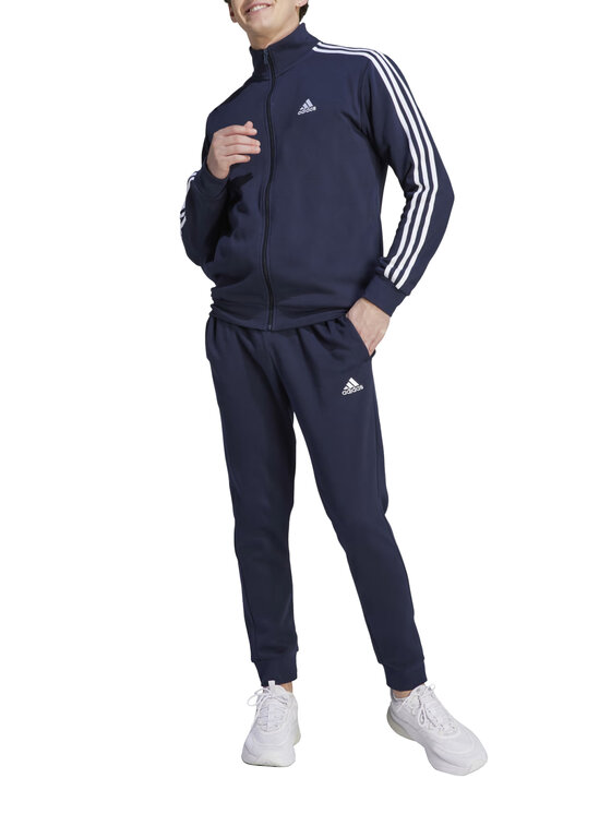 Adidas Tepláková Souprava Basic 3 Stripes Ij6064 Tmavomodrá Regular Fit