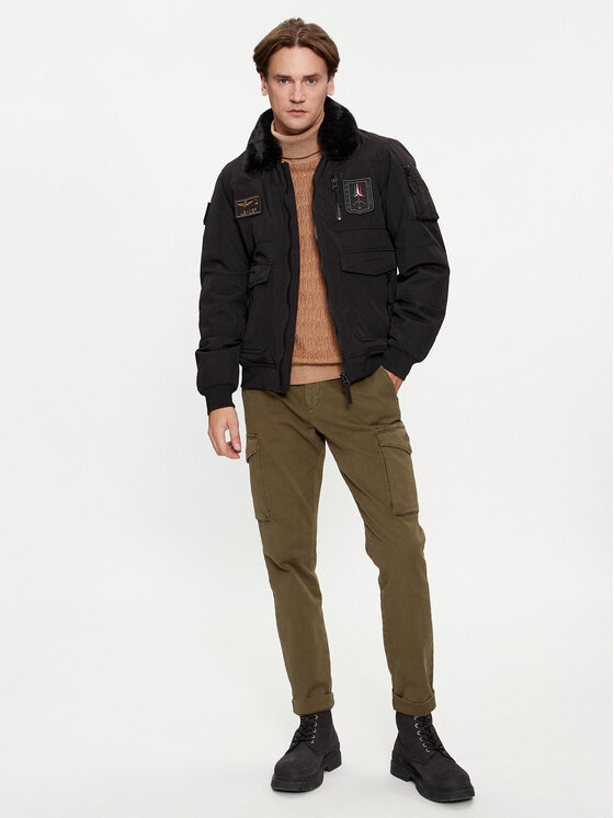 Aeronautica Militare Geacă bomber 232AB2106CT3151 Negru Regular Fit ...