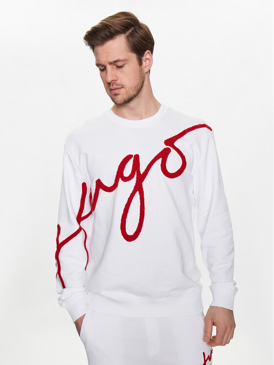 Hugo Bluza 50482922 Biały Regular Fit | Modivo.pl