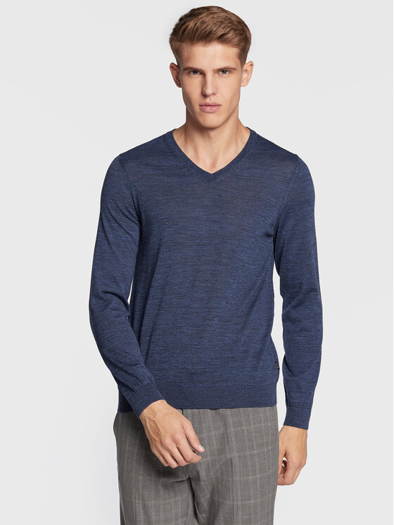 Boss Megztinis Melba-P 50468261 Tamsiai mėlyna Slim Fit | Modivo.lt