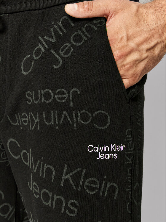 Calvin Klein Jeans Spodnie Dresowe J30j320586 Czarny Regular Fit