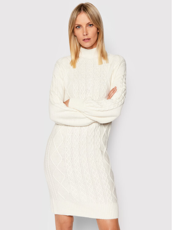 Guess Úpletové šaty Cassandra W1BK38 Z2WJ0 Bílá Regular Fit | Modivo.cz