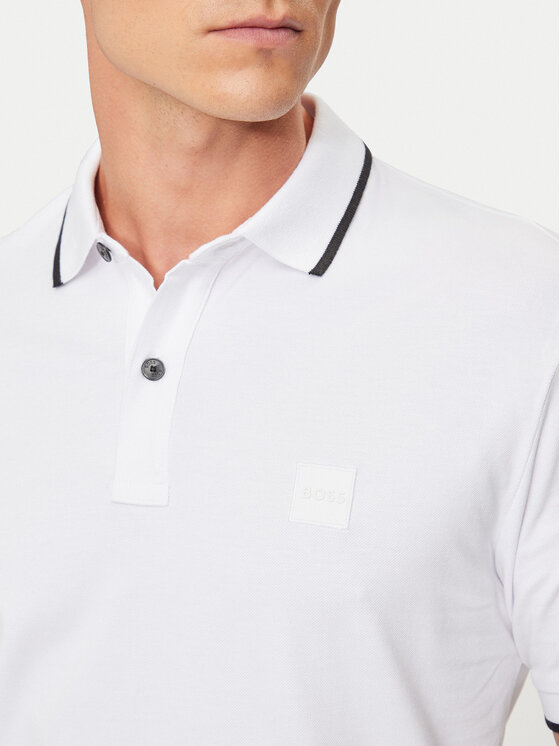 Boss Polo Passertip 50507699 Biały Slim Fit | Modivo.pl