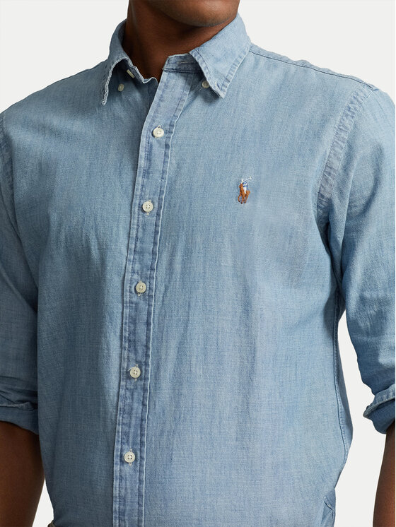 Polo Ralph Lauren Koszula jeansowa 710792042001 Niebieski Custom Fit ...