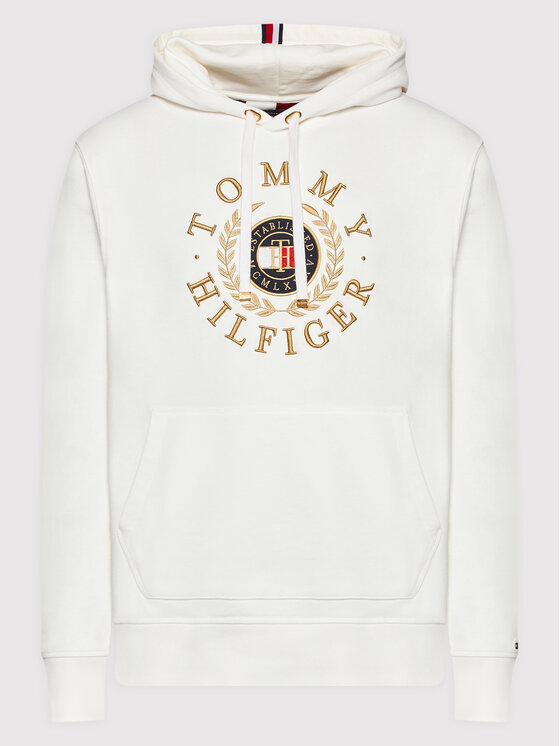 Tommy Hilfiger Sweatshirt ICONS Roundall Graphic MW0MW24345 WeiB Regular Fit Modivo