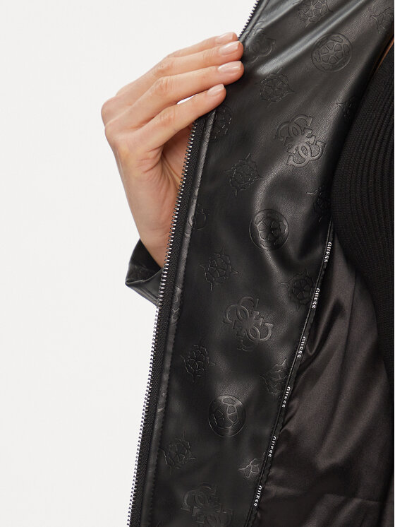 Guess Ādas imitācijas jaka W4GL02 WG430 Melns Regular Fit | Modivo.lv