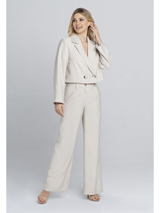 Look Made With Love Marynarka Look 646 Meghan beż Beżowy Classic Fit ...