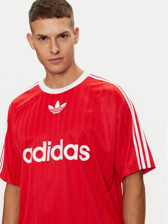 adidas T-Shirt adicolor IM9458 Czerwony Loose Fit | Modivo.pl
