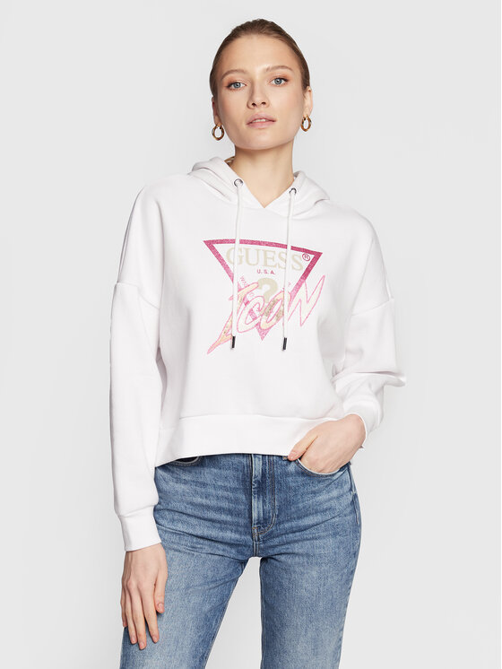 Guess Sweatshirt Icon Weiß Regular Fit | Modivo.de