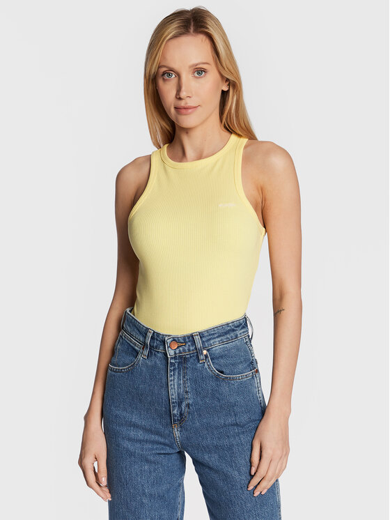 Wrangler топ Rib Vest W7T5DGY19 112146462 Жълт Regular Fit | Modivo.bg