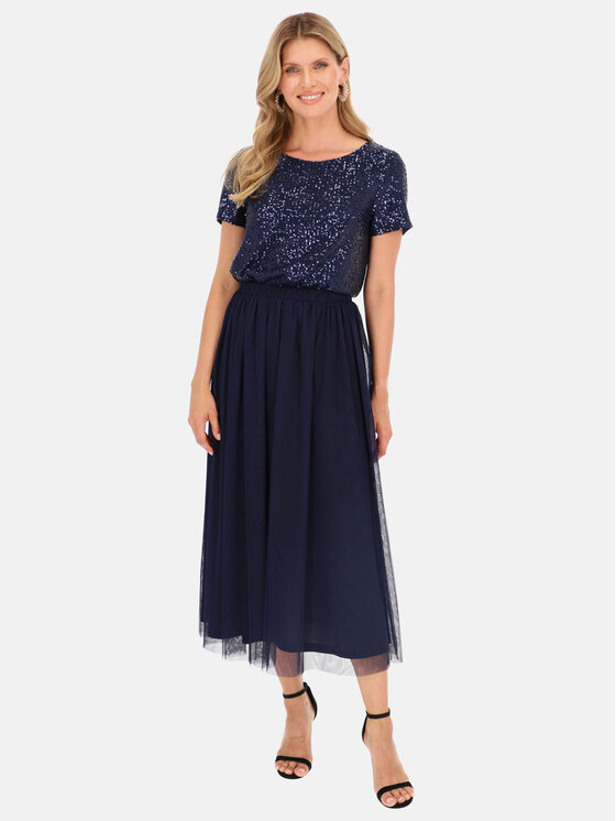 Potis & Verso Spódnica tiulowa Starla Granatowy Regular Fit | Modivo.pl