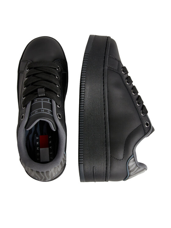 Tommy Jeans Sneakersy Tjw Flatform Animal Print EN0EN02537 Czarny ...