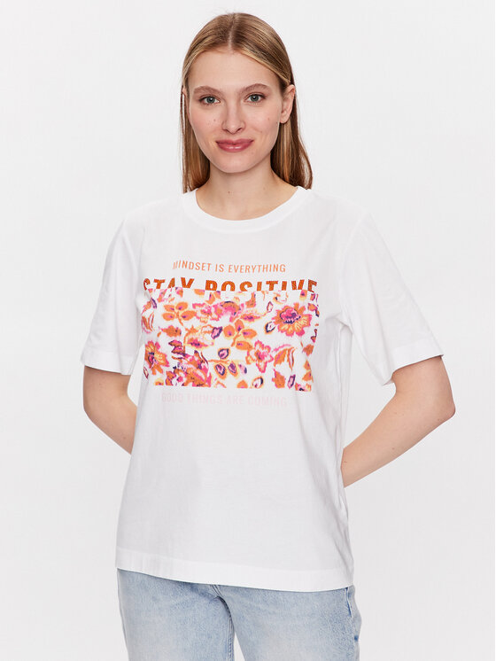 Marc Aurel Тишърт 7427 7000 73566 Бял Regular Fit | Modivo.bg