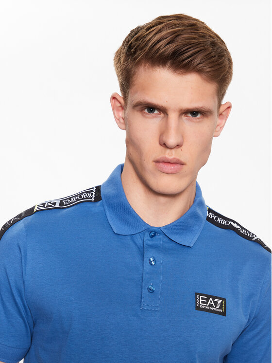 EA7 Emporio Armani Polo 3RPF52 PJ02Z 1538 Bleu Regular Fit | Modivo.fr