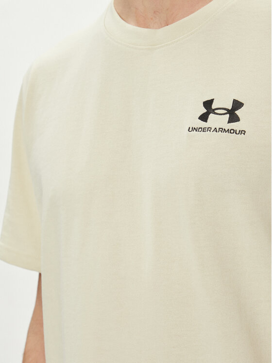Under Armour T-Shirt Ua M Logo Emb Heavyweight Ss 1373997-273 Beżowy ...