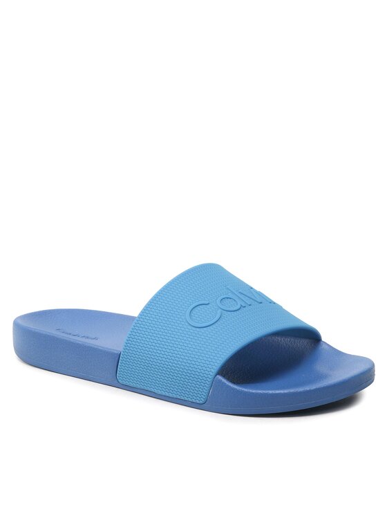 Calvin Klein Șlapi Pool Slide Rubber HM0HM00636 Albastru | Modivo.ro