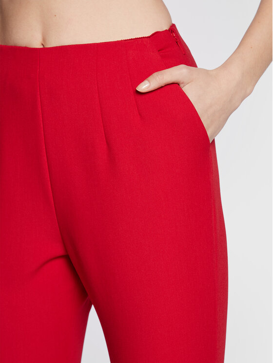 Ted Baker Pantalon en tissu Bevis 263596 Rouge Slim Fit | Modivo.fr