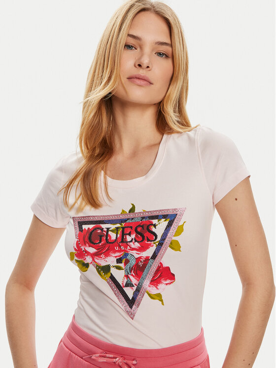 Guess T-Shirt W4YI71 J1314 Rosa Regular Fit | Modivo.de