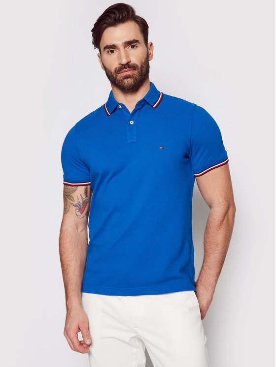 Tommy Hilfiger Polo Tipped Mw0mw16054 Granatowy Slim Fit Modivo Pl