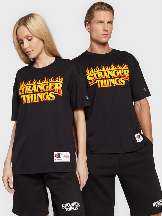 Champion Тишърт STRANGER THINGS Unisex 217791 Черен Custom Fit | Modivo.bg