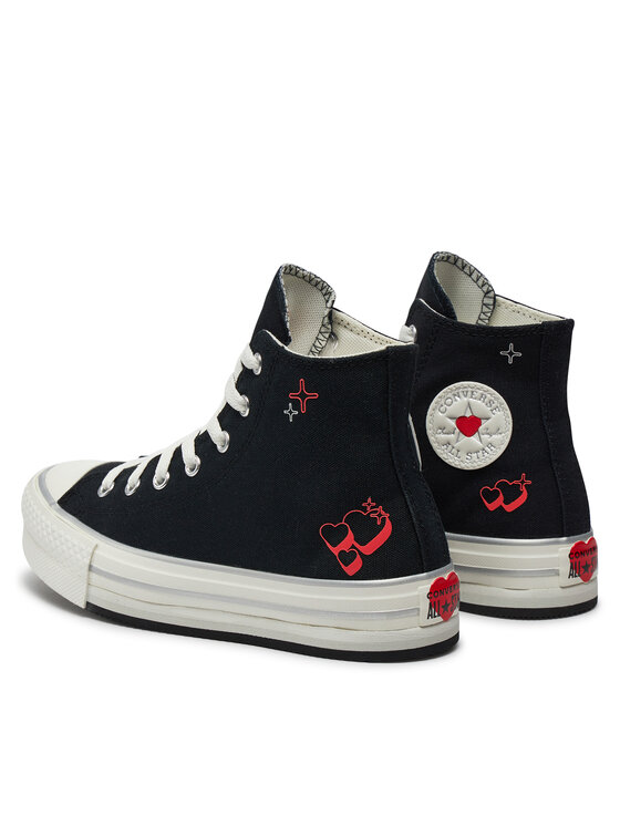 Converse Trampki Chuck Taylor All Star Eva Lift A09121C Czarny | Modivo.pl