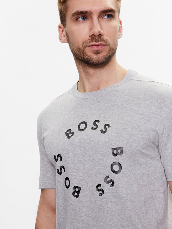 Boss T-Shirt 50488831 Szary Regular Fit | Modivo.pl