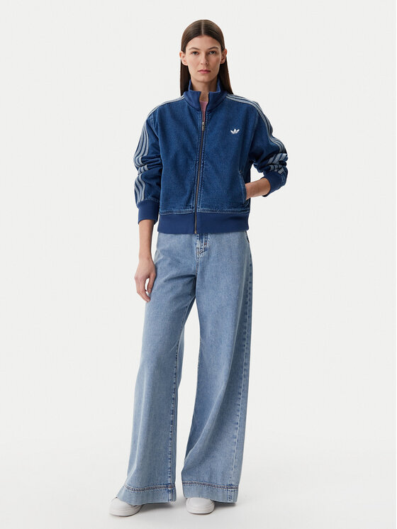 adidas Bluza adicolor Denim JD2570 Niebieski Regular Fit | Modivo.pl