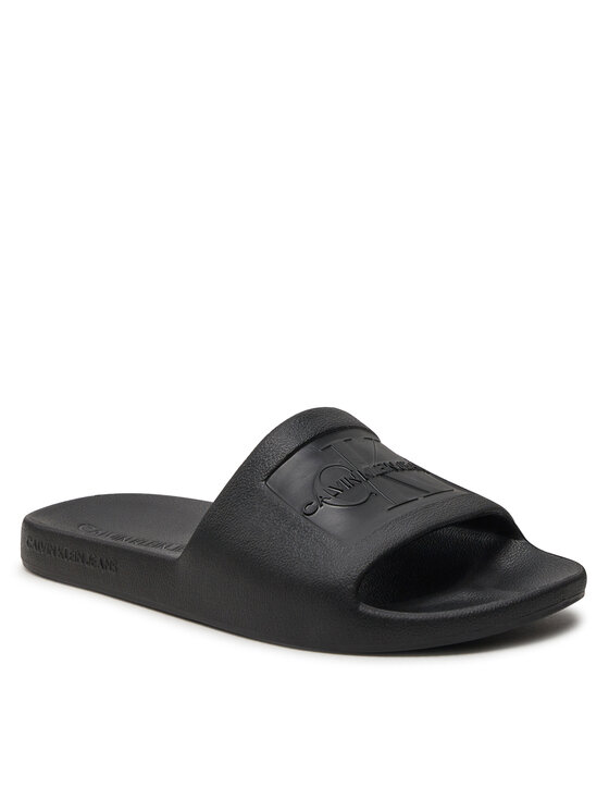 Calvin Klein Jeans Papucs Slide Monogram Debossed Eva YM0YM00060 Fekete ...