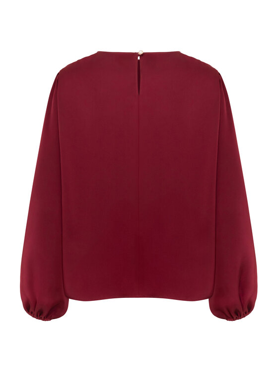 KMX Bluzka 505170004 Bordowy Loose Fit | Modivo.pl