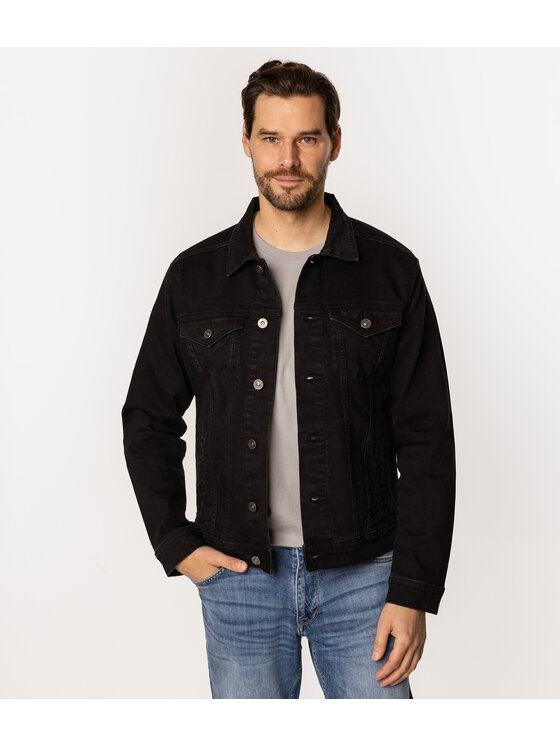 Lee Cooper Kurtka jeansowa MAURO 1223 Czarny Regular Fit | Modivo.pl