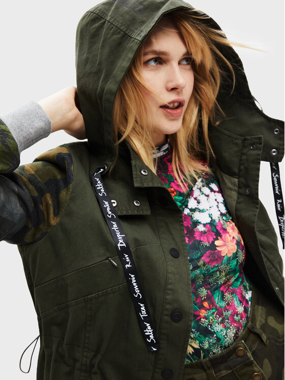 Desigual Parka Jorja 22WWEWAG Zielony Oversize | Modivo.pl