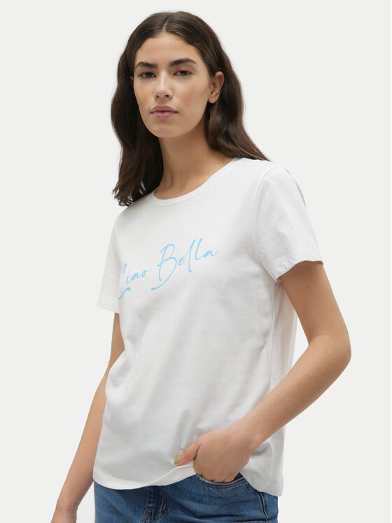 Vero Moda Póló Odessa 10308688 Fehér Regular Fit | Modivo.hu