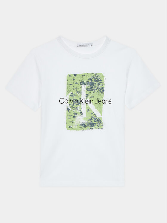 Calvin Klein Jeans T Shirt Second Skin Ib0ib01971 Weiß Regular Fit