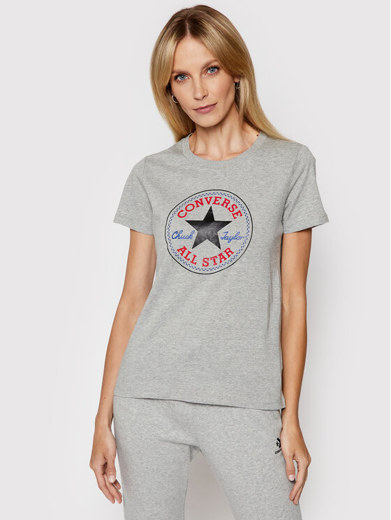Converse T-Shirt Chuck Taylor Patch Nova 10017759 Szary Standard Fit ...