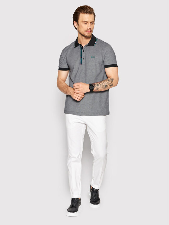 Boss Polo Paule 4 50469391 Szary Regular Fit | Modivo.pl