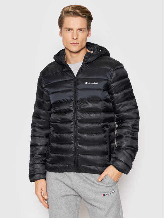 Champion Kurtka przejściowa Camo Script Logo 214869 Czarny Regular Fit ...