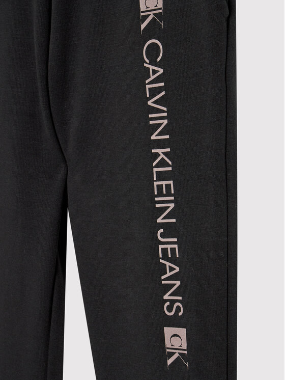 Calvin Klein Jeans Jogginghose Monogram Block Logo Ib0ib01013 Schwarz