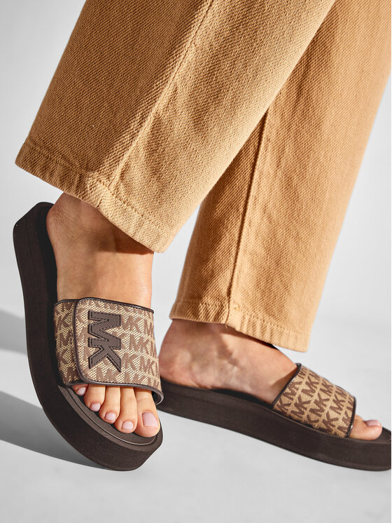 MICHAEL Michael Kors Шльопанці Mk Platform Slide 40T2MKFA1Y Бежевий ...