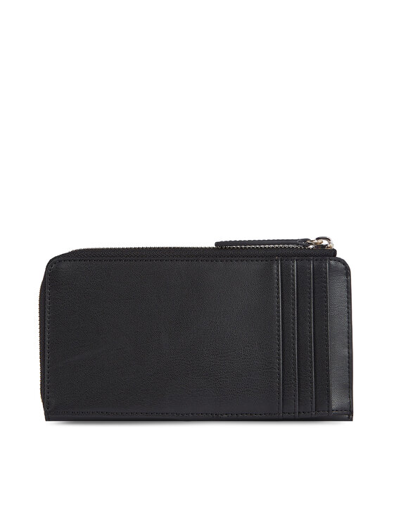 Tommy Hilfiger GroBe Damen Geldborse Th Feminine Large Slim Wallet AW0AW14890 Schwarz