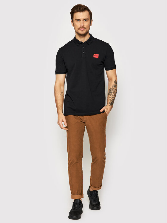 Hugo Polo Dereso222 50466202 Czarny Slim Fit | Modivo.pl