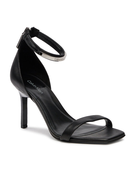 Calvin Klein Sandale Heel Sandal 90 Metal Bar Lth HW0HW01946 Negru ...