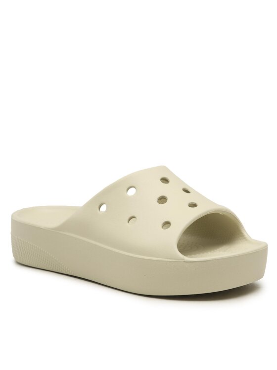 Crocs Šlepetės Classic Platform Slide 208180 Smėlio | Modivo.lt