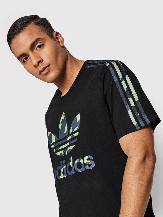 adidas T-Shirt Graphics Camo Infill HF4888 Czarny Regular Fit | Modivo.pl