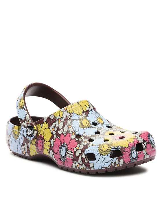 Crocs Šľapky Crocs Classic Retro Floral Clog 208954 Bordová | Modivo.sk