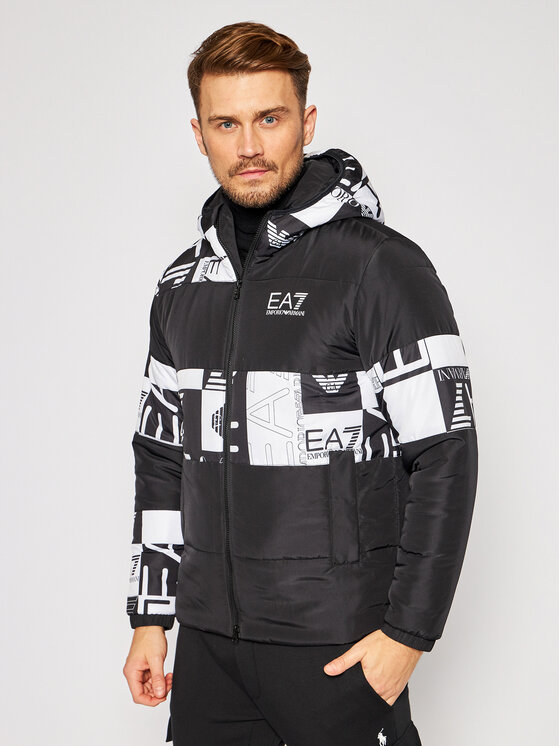 EA7 Emporio Armani Kurtka puchowa 6HPB36 PN28Z 1200 Czarny Regular Fit | Modivo.pl